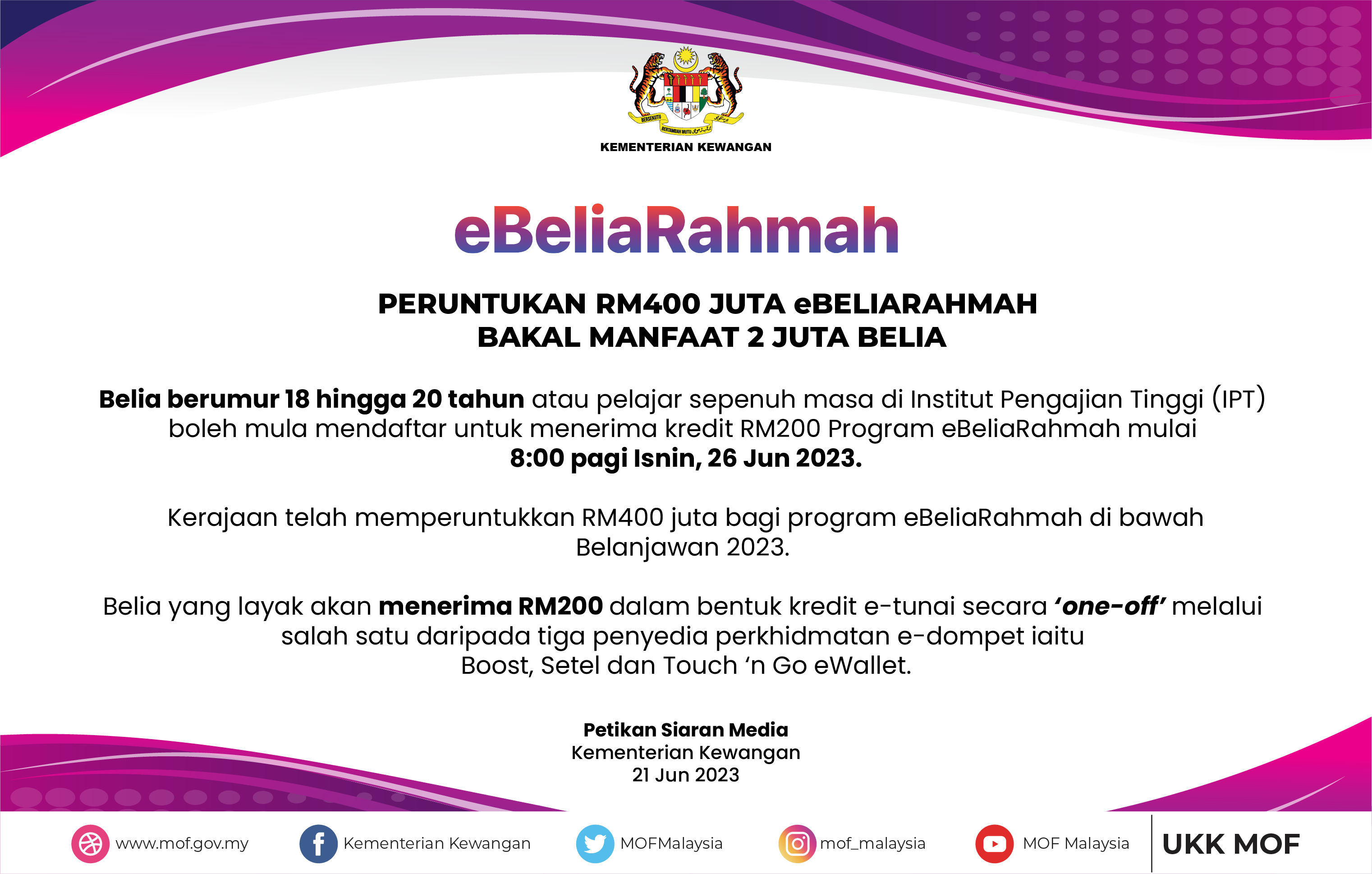 Portal Rasmi Kementerian Kewangan